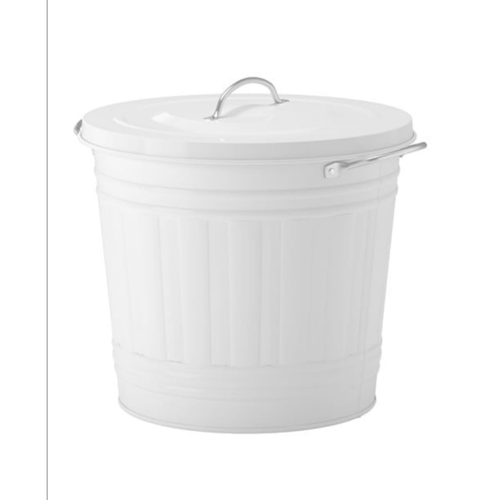 💥ORIGINAL💥 IKEA KNODD Bin with lid, white, 16 l | Shopee Malaysia