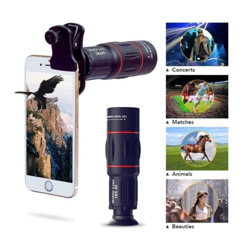 Mobile Telescope 28X Monocular Zoom HD Optical Mobile Phone Lens ...