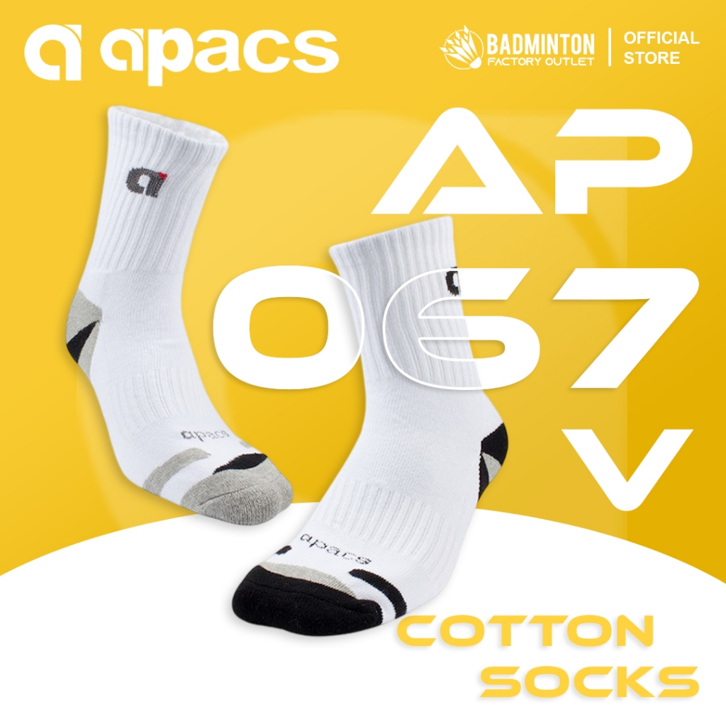 APACS Sport Socks - AP 067 V Cotton Socks Cushion Comfort (1 Pair ...