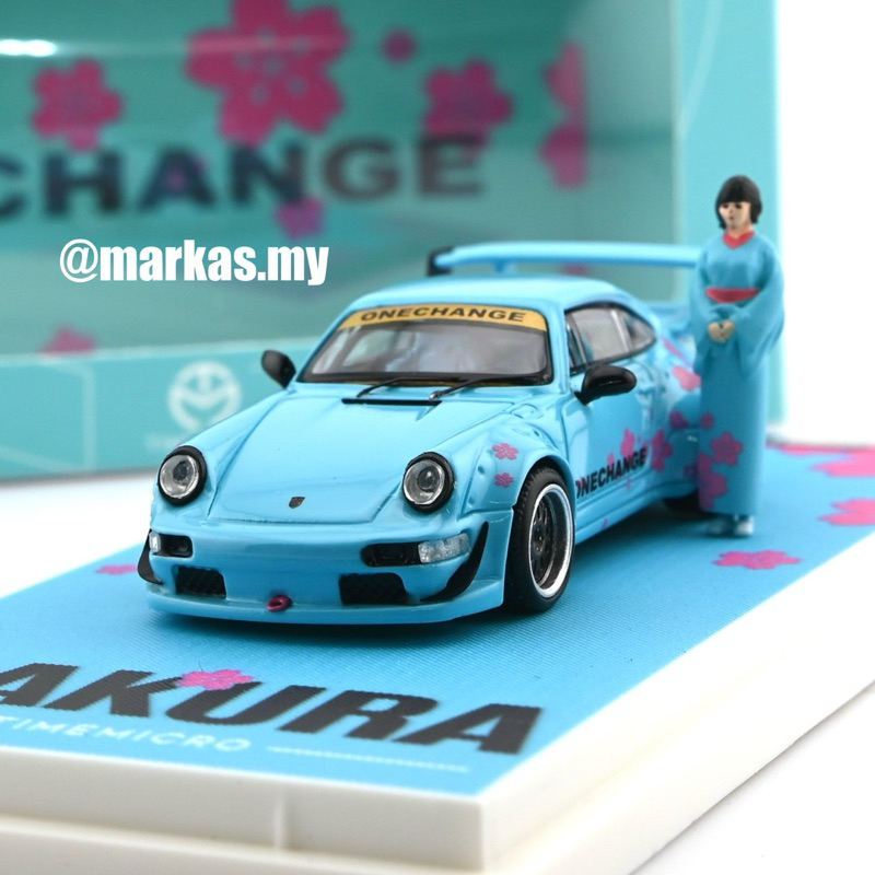 TIME MICRO 1/64 PORSCHE 964 SAKURA TIFFANY BLUE WITH FIGURE | Shopee ...