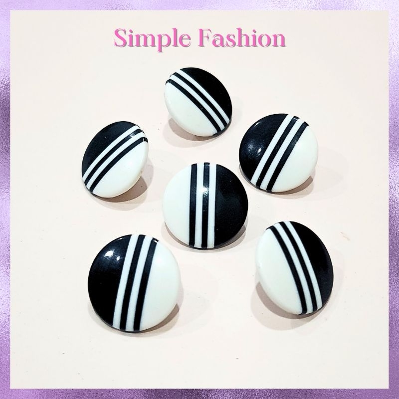 15mm 18mm Butang Baju / Butang Fesyen / Fashion Button (6pcs/pack ...