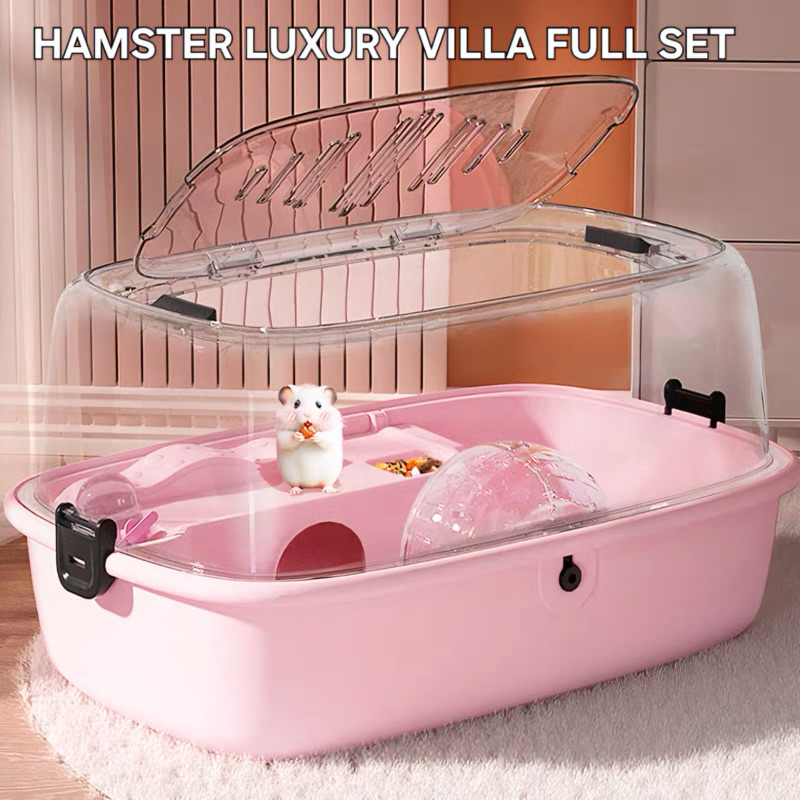 Hamster Cage Full set Sangkar Hamster Luxury Villa Large hamster cage hamster wheel hamster ...