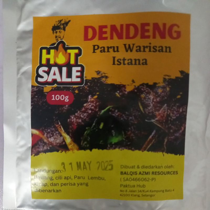 Sedia Dimakan Sambal Paru Dendeng 100gram Shopee Malaysia