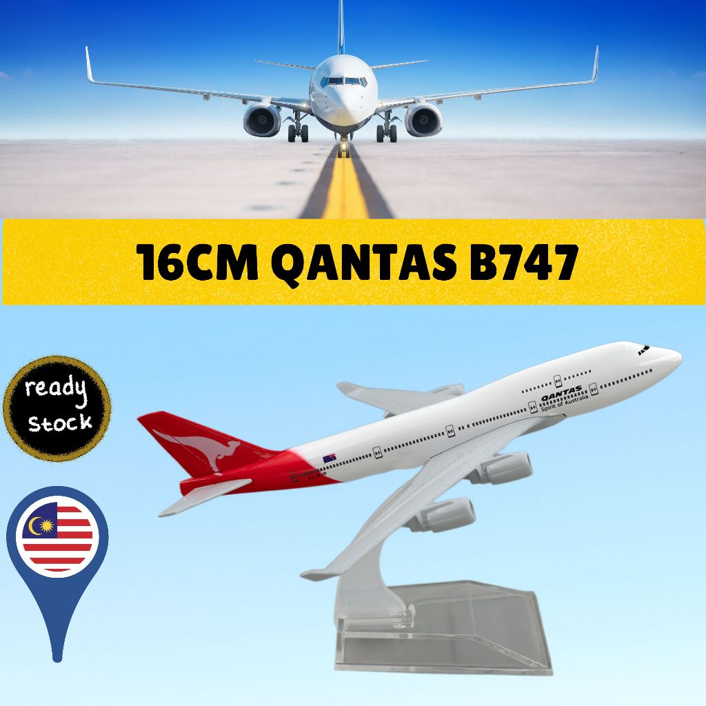 Qantas Airlines Boeing B747 Cargo Passenger Aeroplane Diecast Model ...