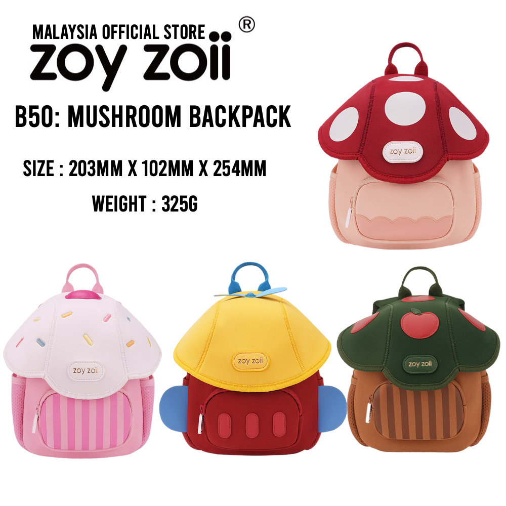 B50 zoyzoii Mushroom series schoolbag kindergarten girl boy traction ...