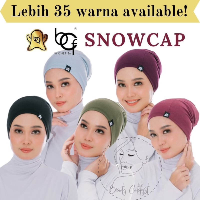 Snow Cap BYCHEFIZA Inner Snowcap BCF selesa serkup kepala kain cotton ...