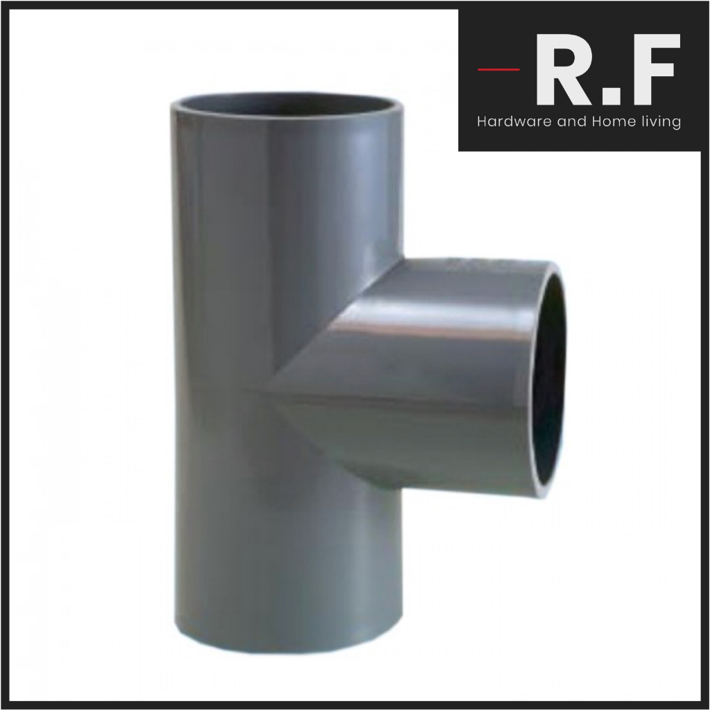 PVC Fitting Tee 3/4" 20mm (BUNDLE for 100 PCS) Penyambung paip kelabu PVC grey pipe connector ...