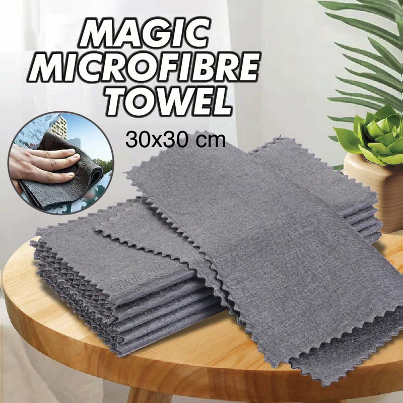 Kain Pencuci Kaca Kain Lap Cermin berkesan Magic Microfiber Cloth Glass ...