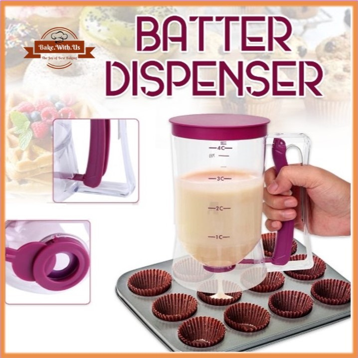 Batter Dispenser Cake Cupcake Snap Helper Muffins Dispenser Mess ...