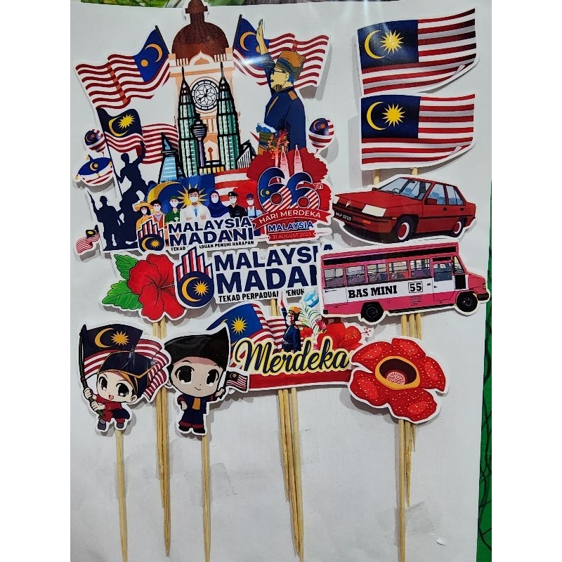 TOPPER CAKE MERDEKA READY STOCK | Shopee Malaysia