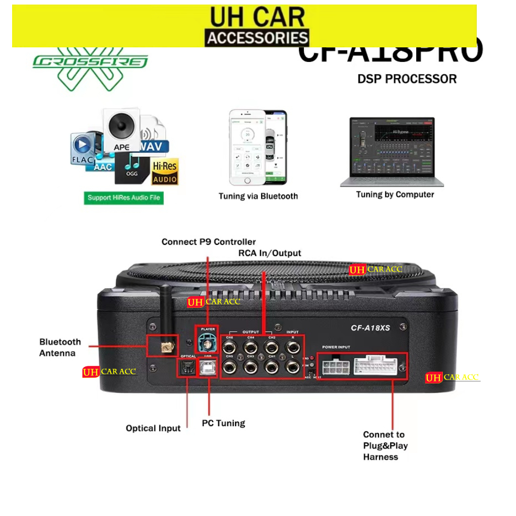CROSSFIRE DSP Amplifier Active Subwoofer All In One Series Built CF-A8PRO | Shopee Malaysia