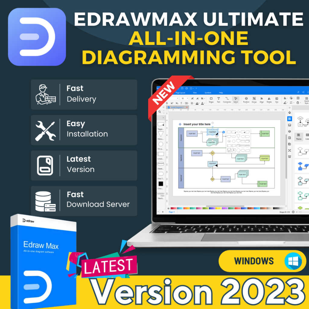 EdrawMax Ultimate 12.6.0.1023 - All-in-one Diagramming Tool | Windows | Lifetime | Shopee Malaysia
