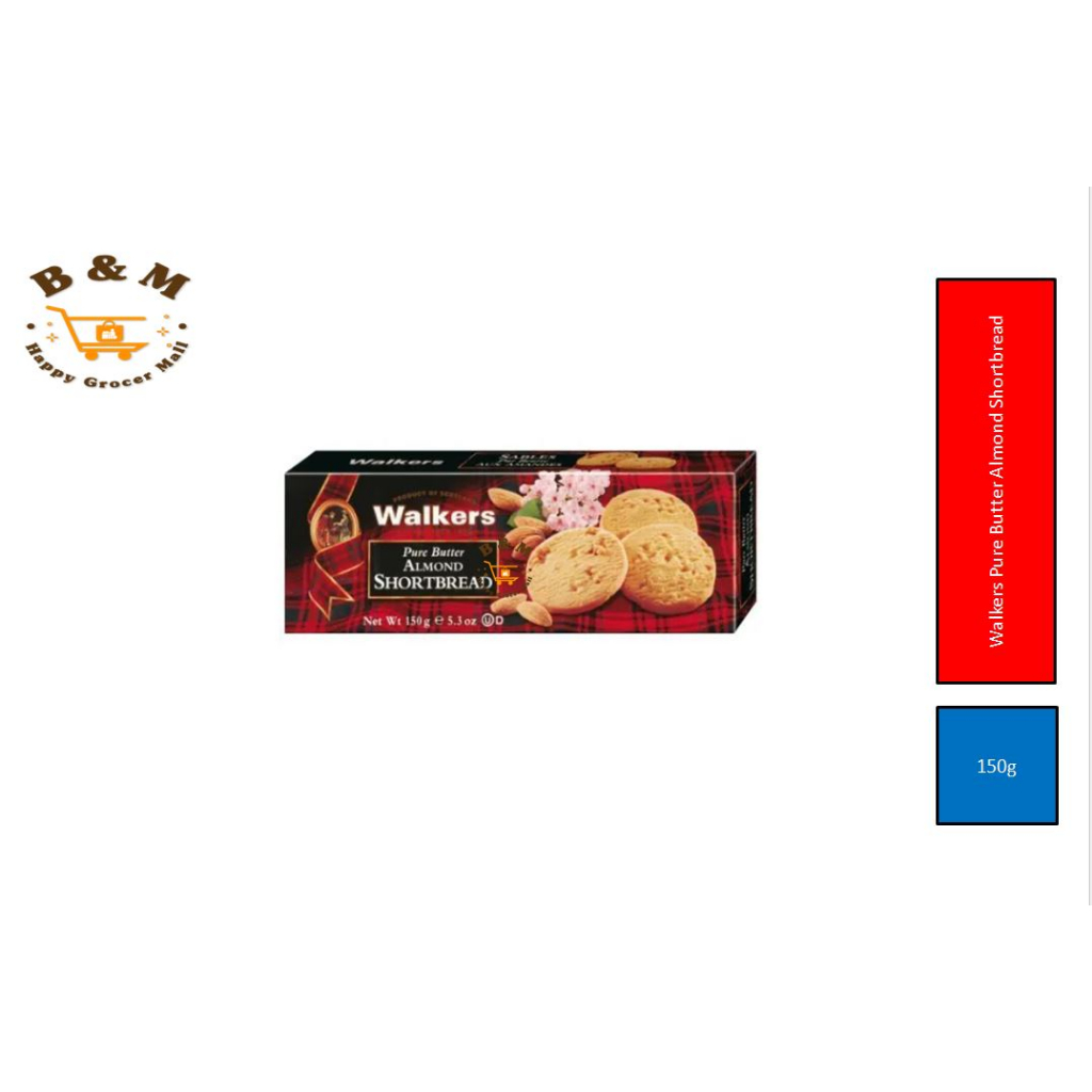 Walkers Pure Butter Almond Shortbread 150g Exp 4/24 | Shopee Malaysia