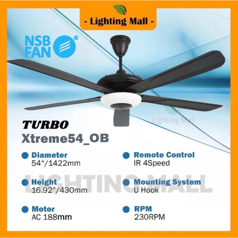 NSB FAN X-Treme MAX / FD952 Powerful 54” & 42” CEILING FAN 5 Blades ...