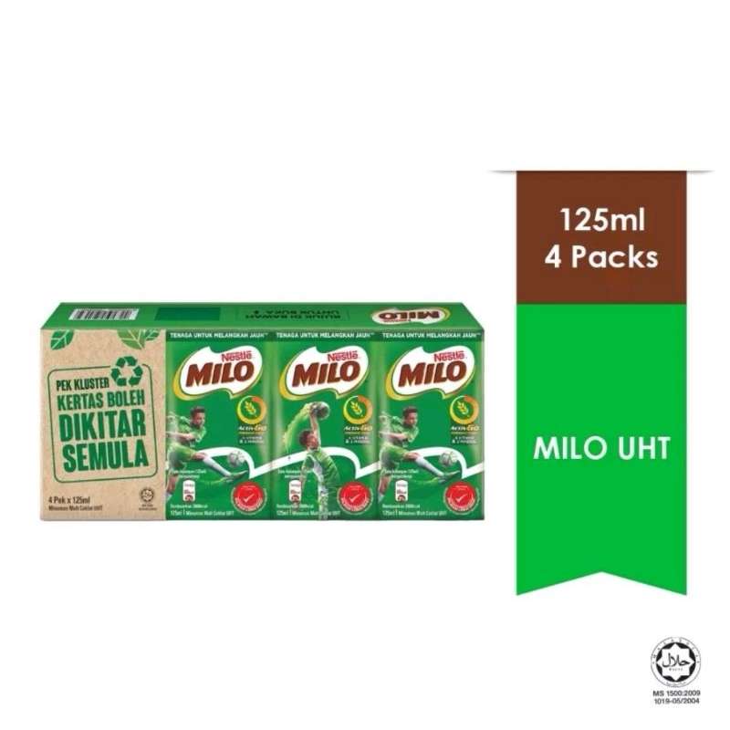 [Clearance]Nestle Milo Activ-Go UHT (125ml x 4pcs) | Shopee Malaysia