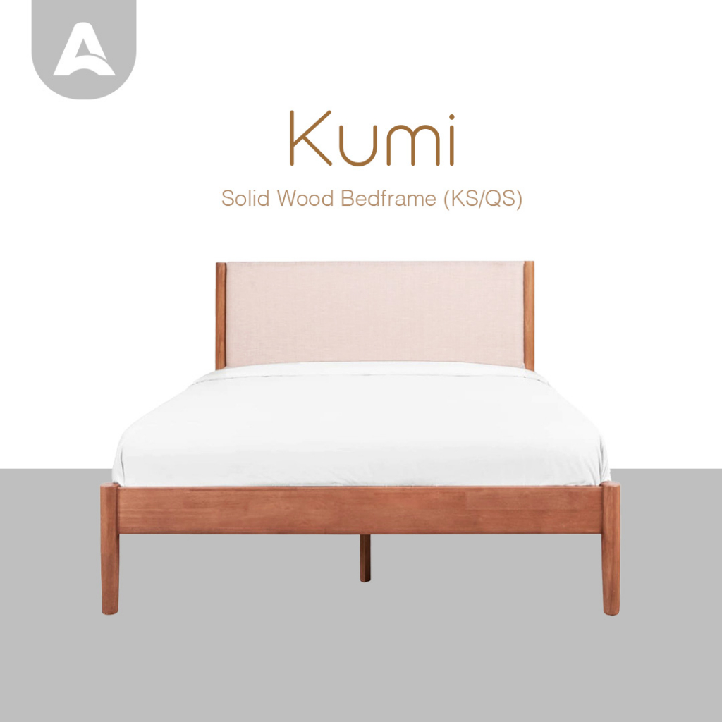 Arturo - Kumi Solid Wood Bed Frame (KS/QS) | Shopee Malaysia
