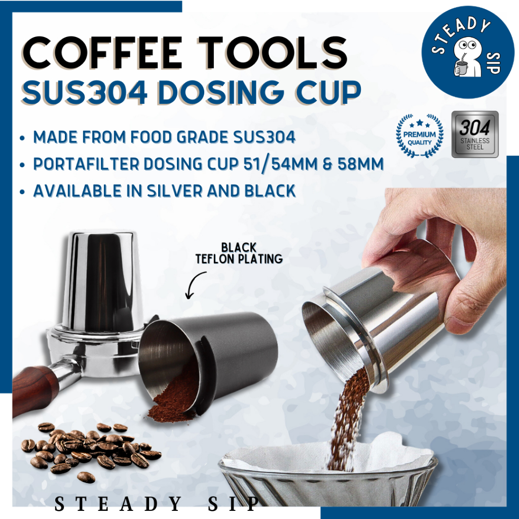 SteadySip Stainless Steel Coffee Dosing Cup SUS304 dosing cup Grinder ...