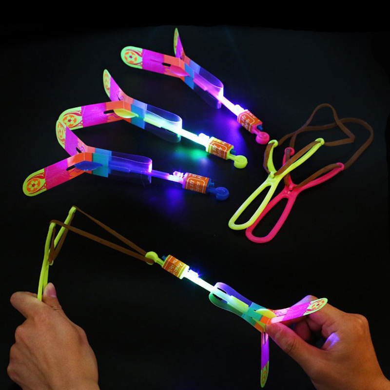LED Slingshot Flying Arrow Helicopters Launchers Slingshot Amazing ...