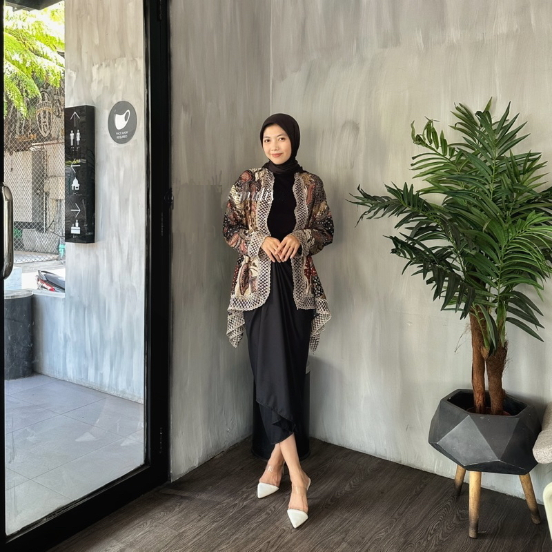 Cardigan Batik Renda Premium Shawl Selendang Batik | Shopee Malaysia