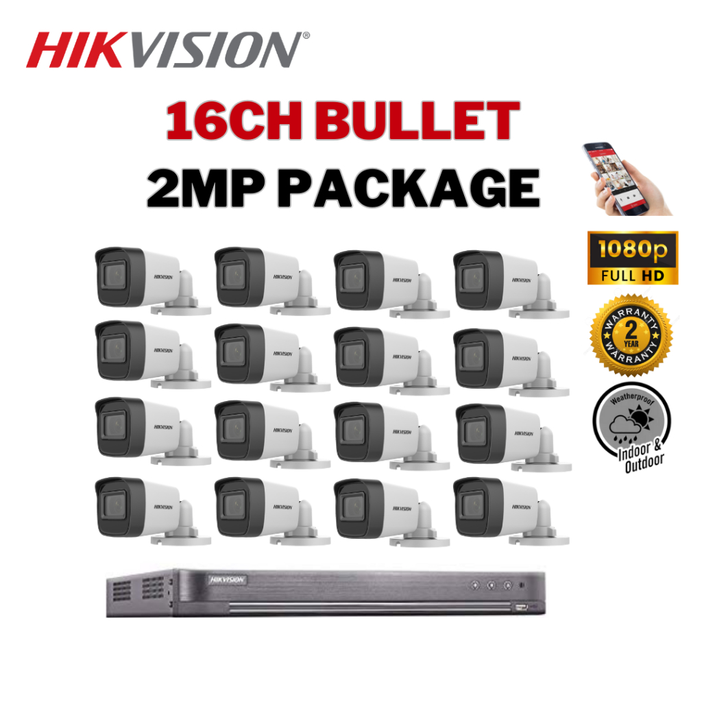 HIKVISION CCTV SET (World No. 1) 16CH 2MP iDS-7216HQHI-M2/XT/DS ...