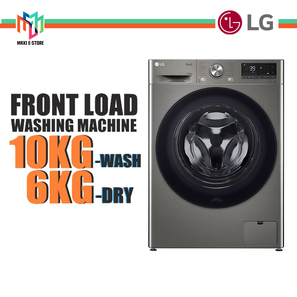 LG Front Load Washer Dryer with AI Direct Drive Steam (10/6kg ...