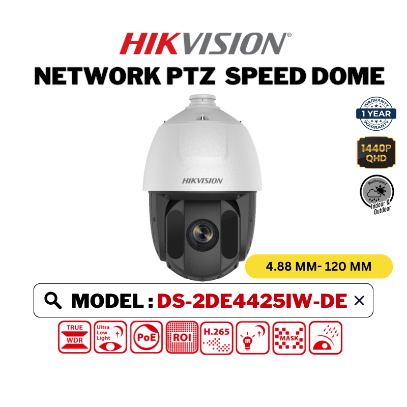 HIKVISION CCTV (World No. 1) IP 4MP Speed Dome Network Camera PTZ 25X ...