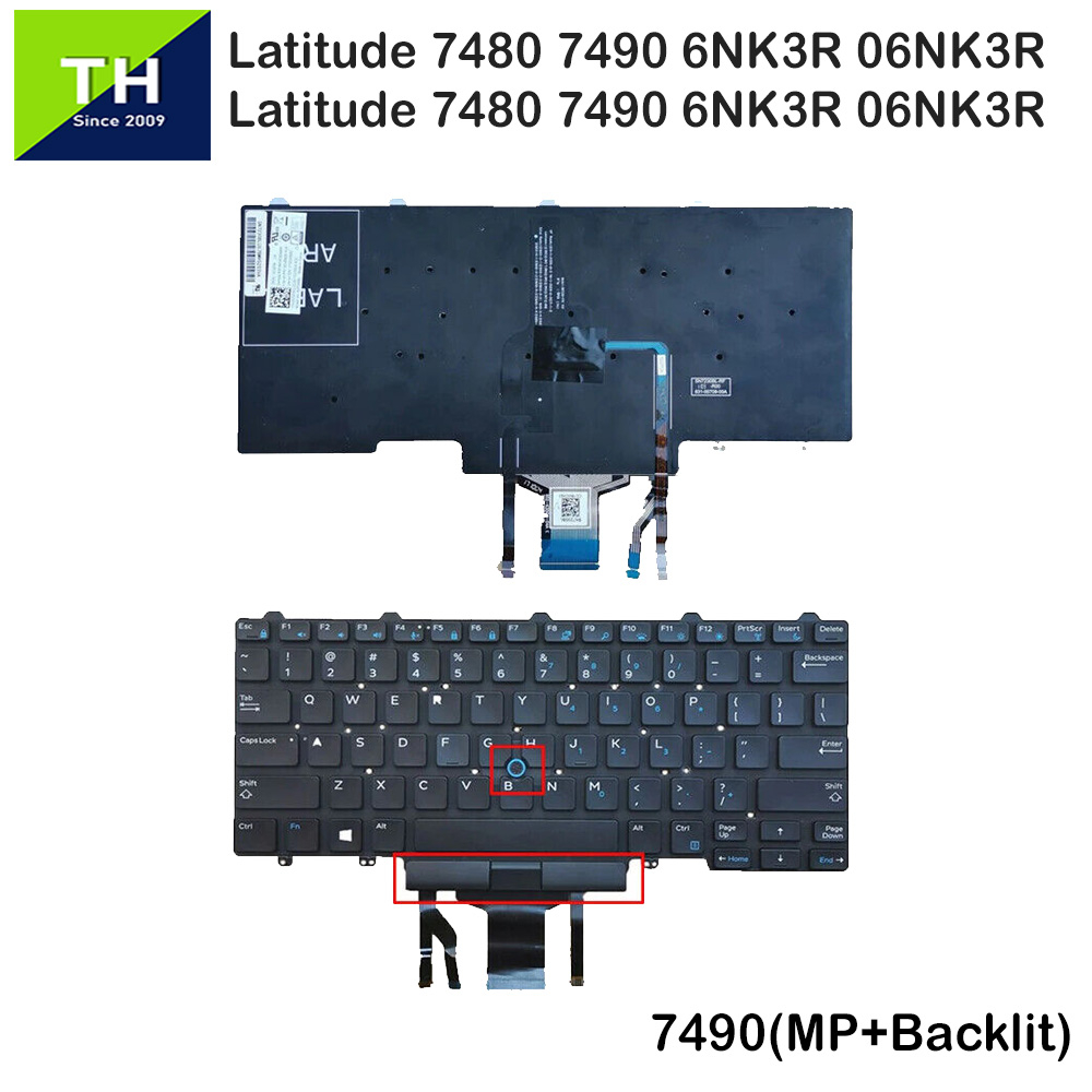 Dell Latitude 7480 7490 6NK3R 06NK3R Mouse Pointer Backlit Laptop ...