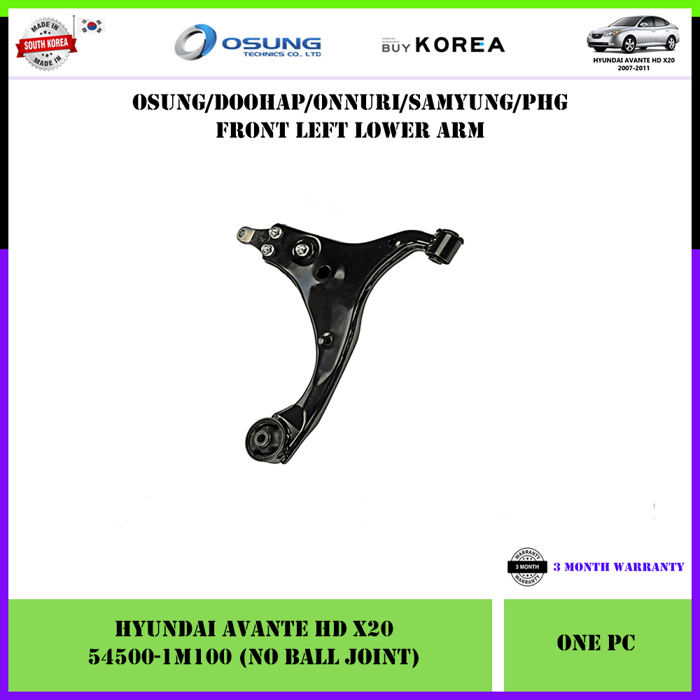 Hyundai Avante HD X20 Front Suspension Lower Arm No Ball Joint (Left ...