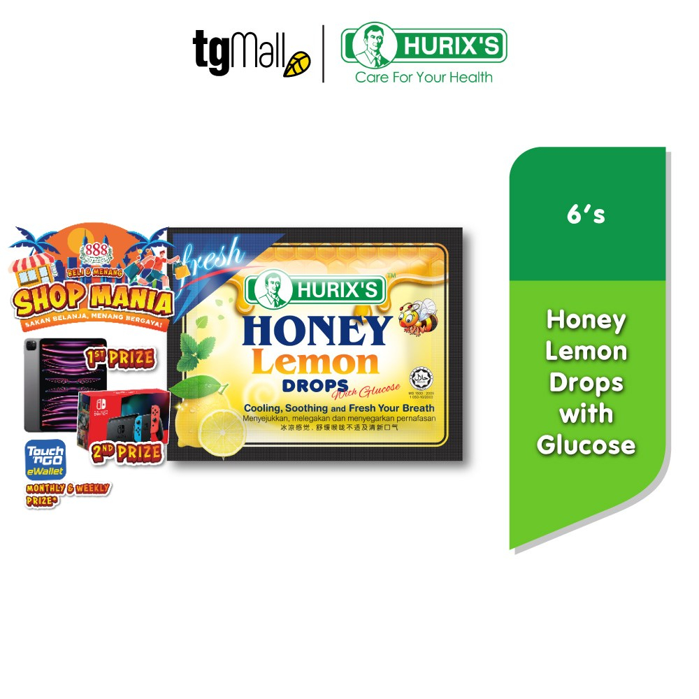 HURIX'S Honey Lemon Drops with Glucose (6's) | Shopee Malaysia