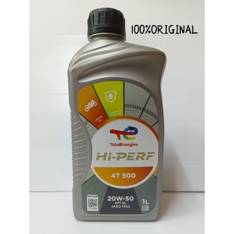 TOTAL HI-PERF 4T 500 20W50 MOTORCYCLE ENGINE OIL 1 LITER 100%ORIGINAL | Shopee Malaysia