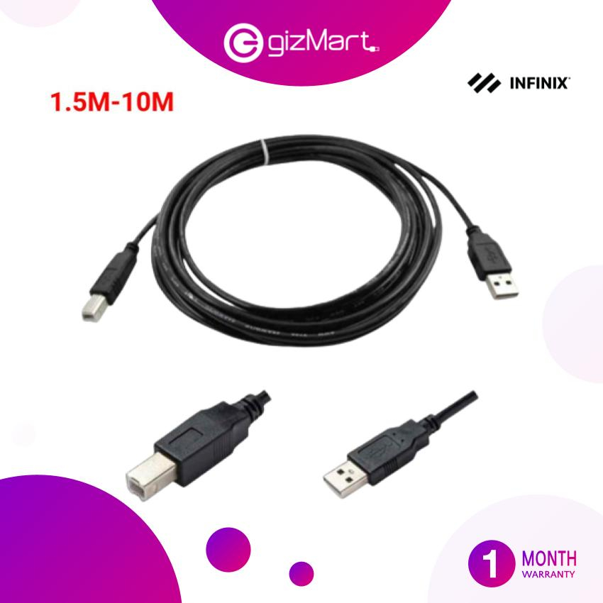 INFINIX USB 2.0 Printer Scanner Data Cable Type A Male To Type B Male ...