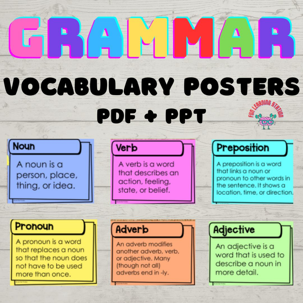[021] Poster Tatabahasa Inggeris Grammar Vocabulary Poster I Primary I ...