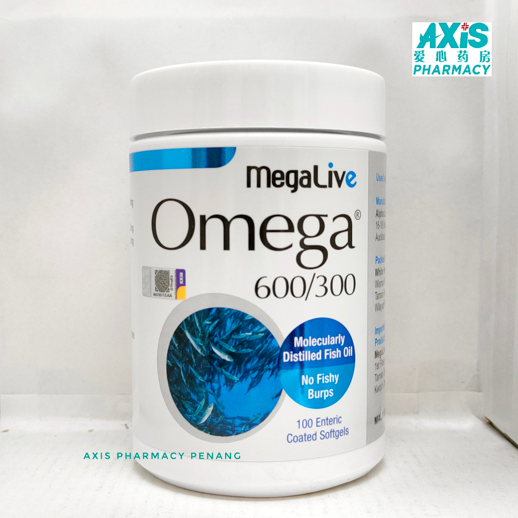 MegaLive Omega 600/300mg *No Fishy Burps* (Exp 05/2025) | Shopee Malaysia
