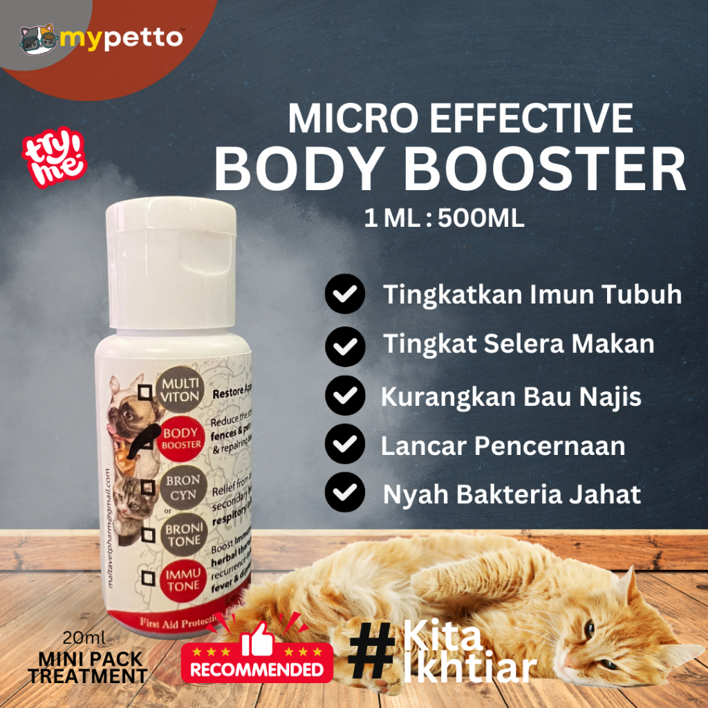 BECELICO Vitamin Booster & Penjagaan Kucing . Cat Vitamin Body Booster & Healthcare (BodyBooster ...