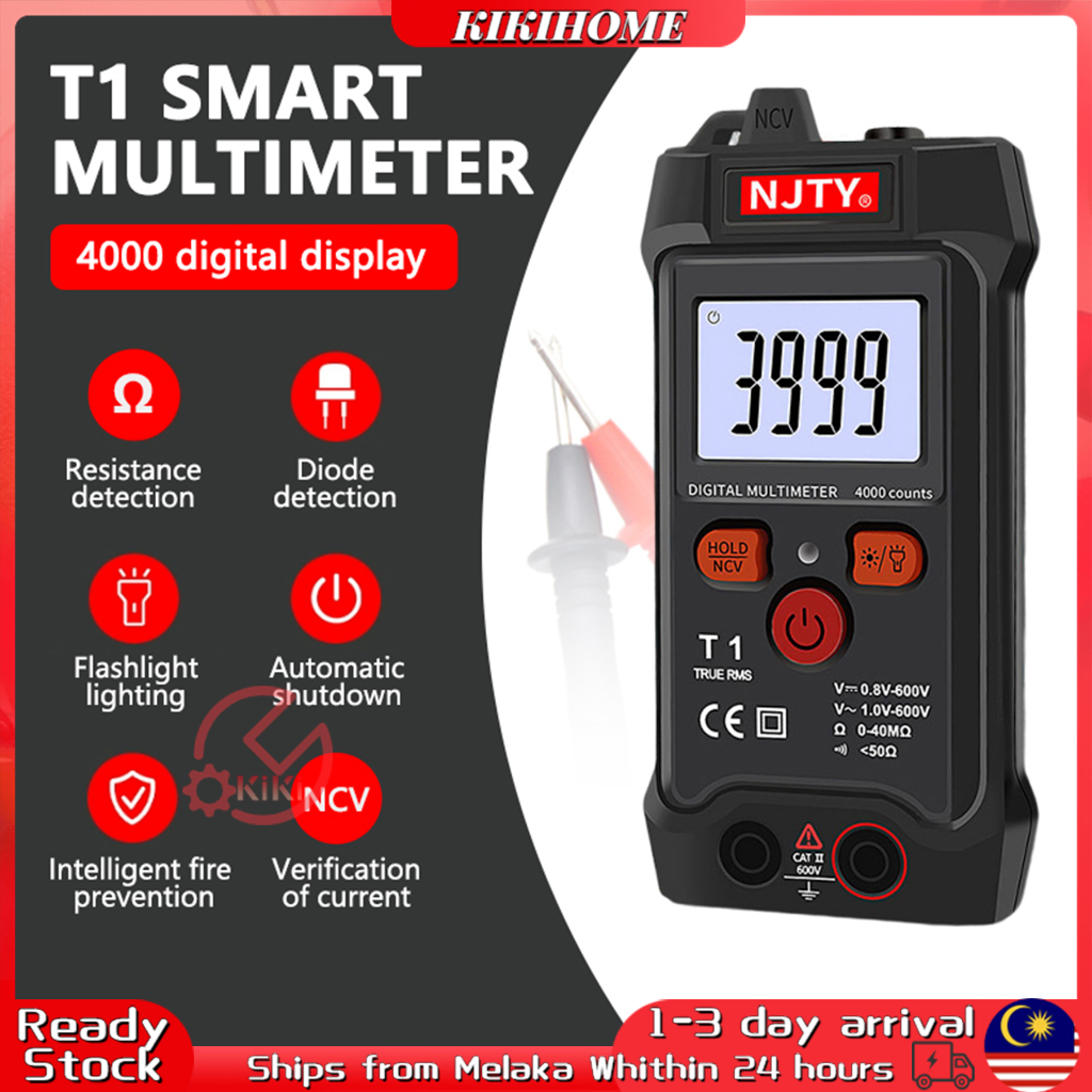 NEW Handheld Digital Multimeter Smart Detection LCD Volt Meter Ammeter ...