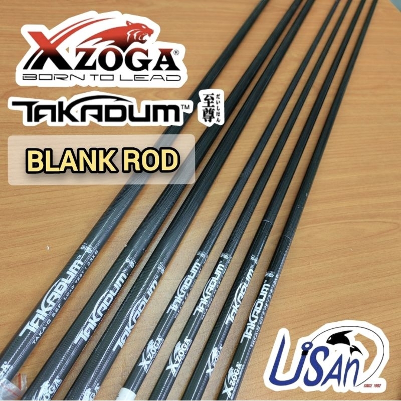 XZOGA 🌟TAKADUM BLANK ROD #TAKA-G BLACK RUSTER Fishing Rod Joran Pancing ...