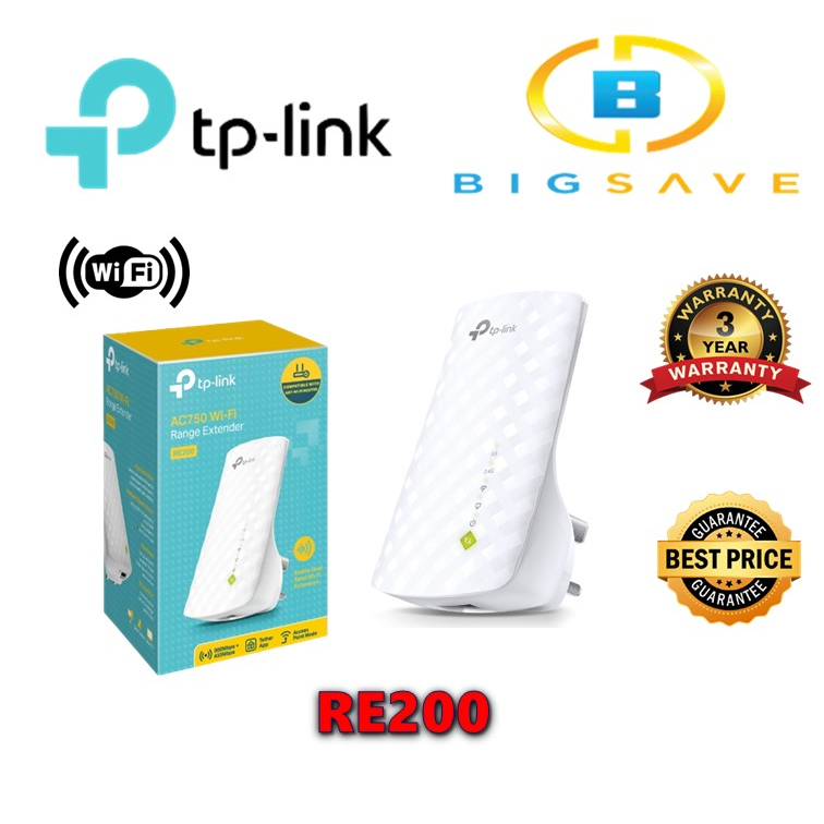 TP-LINK RE200 AC750 WI-FI RANGE EXTENDER | Shopee Malaysia