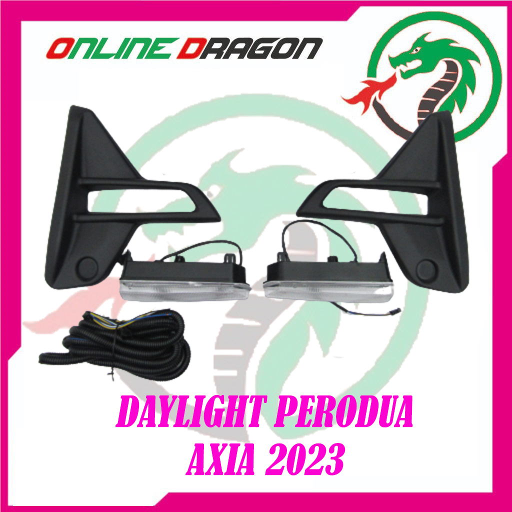 PERODUA AXIA 2023 DAYLIGHT LED WITH RUNNING SIGNAL LIGHT DRL FOG LAMP ...