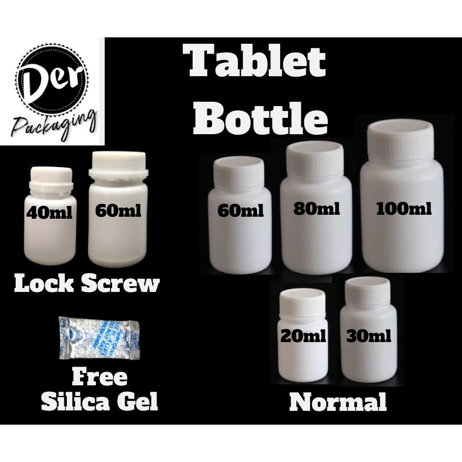 [Tablet Bottle] HDPE Botol Ubat Kapsul 20ml | 30ml | 40ml | 60ml | 80ml ...