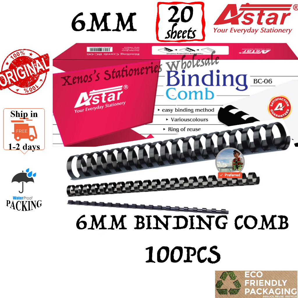 ASTAR Binding Comb 6mm/ 8mm/ 10mm/ 12mm/ 14mm 16mm/ 18mm/ 20mm/ 22mm ...