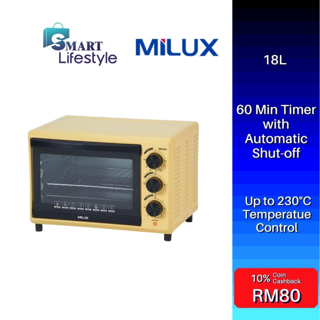 Milux Electric Oven (18L) MOT-0018 | Shopee Malaysia