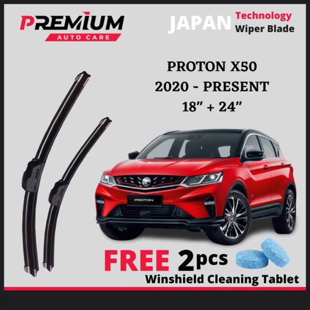 Ready stock Proton X50 Wiper Silicone Car Wiper Blades Car Windshield ...