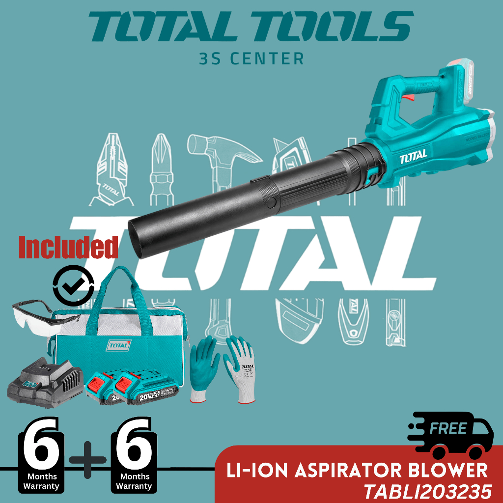 TOTAL P20s 20v Series Li-ion Cordless Aspirator blower, Dust blower ...
