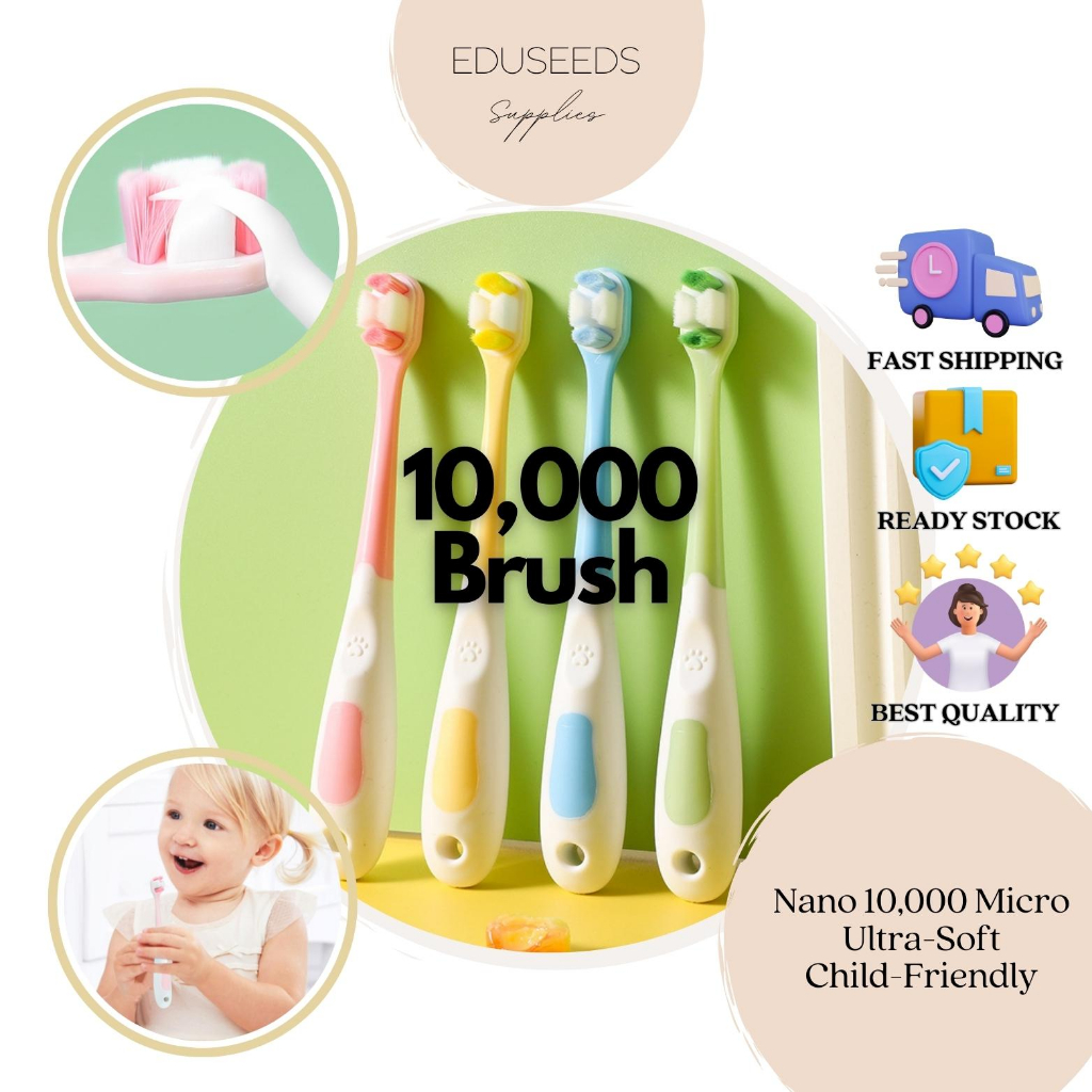 Ultra Soft Toddler Micro Nano Toothbrush Anti Bacteria Ultrafine Soft ...