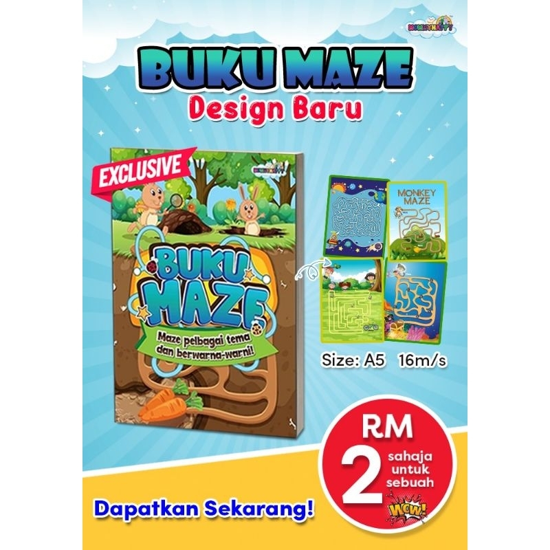 READY STOCK BUKU MAZE ACTIVITIES KIDS FUN EXPLORACE SEARCH MAZE | SUIT ...