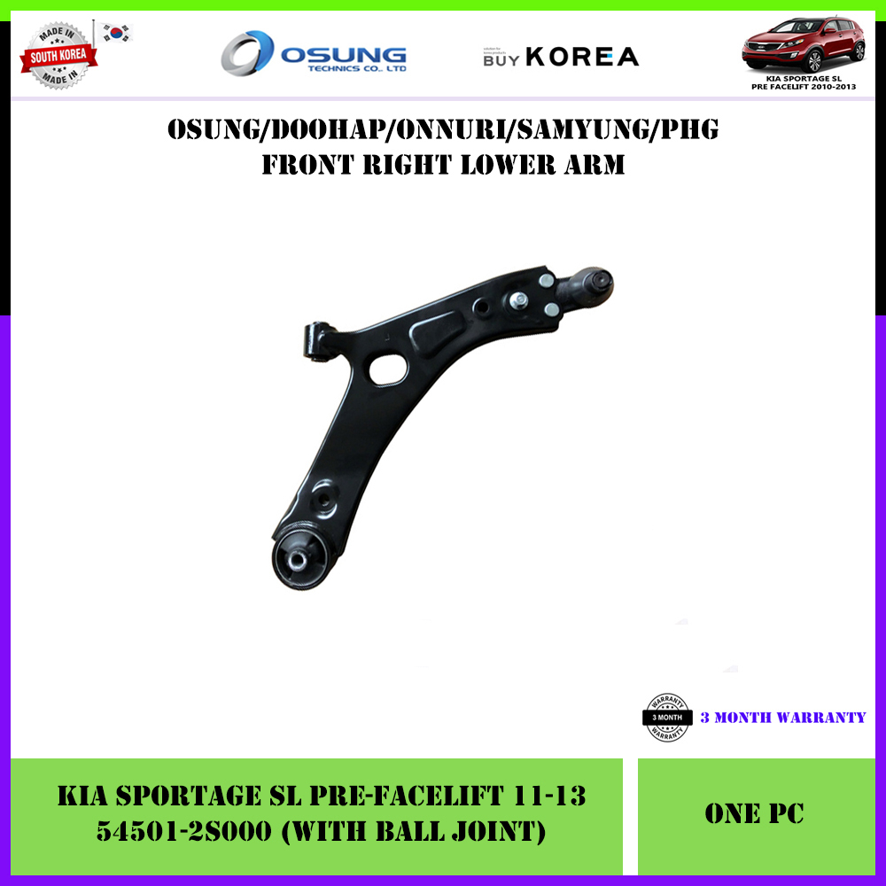Kia Sportage SL Pre-Facelift 2011-2013 Front Suspension Lower Arm With ...