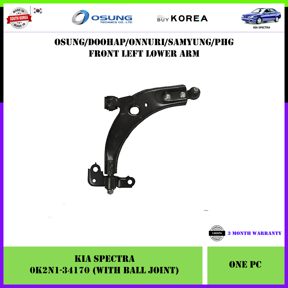 Kia Spectra Front Suspension Lower Arm With Ball Joint (Left 0K2NA ...