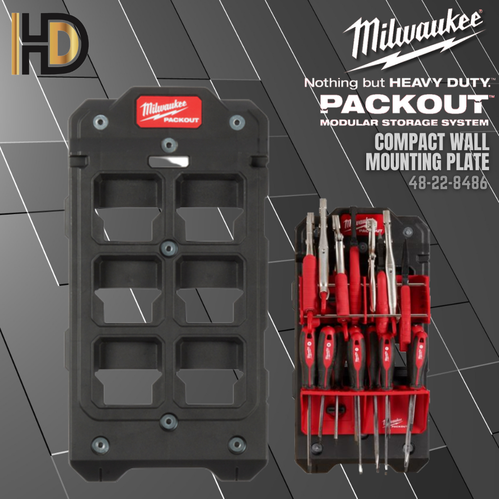 Milwaukee PACKOUT Compact Wall Mounting Plate / Milwaukee PACKOUT ...