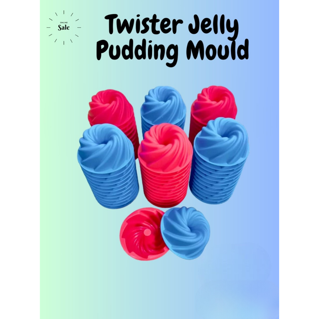 12pcs Twister Jelly Mould Acuan Twister Kaswi Agar Mini Pudding ...