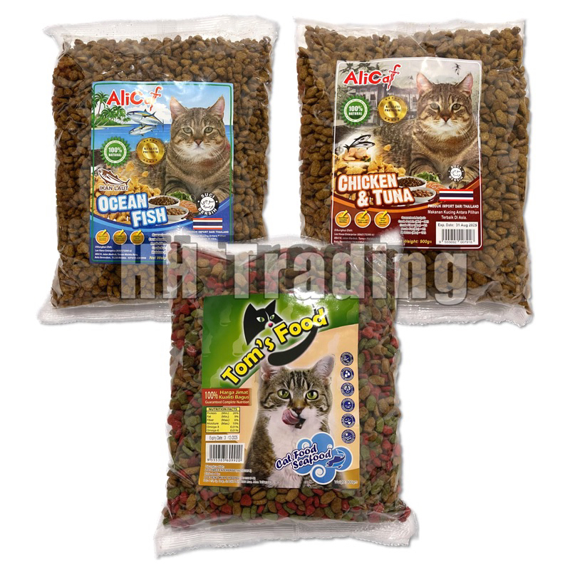 900g ALI CAT / TOM’S FOOD CAT FOOD MAKANAN KUCING (OCEAN FISH / CHICKEN ...